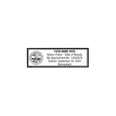 Notary Stamps: Nevada Mobile Notary Stamp (NONRESIDENT)