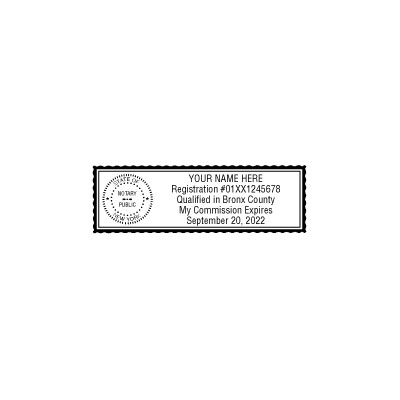 New York Notary Stamps: Rectangular Self-Inking New York Notary Stamp ...