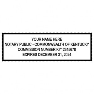 Notary Stamps: Rectangular Self-Inking Kentucky Notary Stamp - State at ...