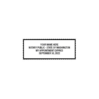 Notary Stamps: Heavy Duty Rectangular Self-Inking Washington Notary Stamp